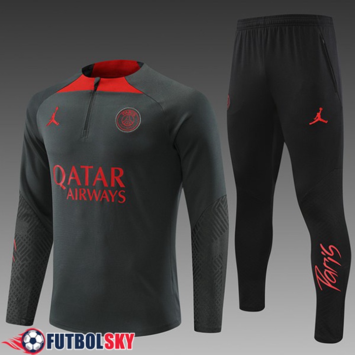 Comprar Chandal Equipos De Futbol Jordan PSG Ninos Gris Oscuro 2022/ ...