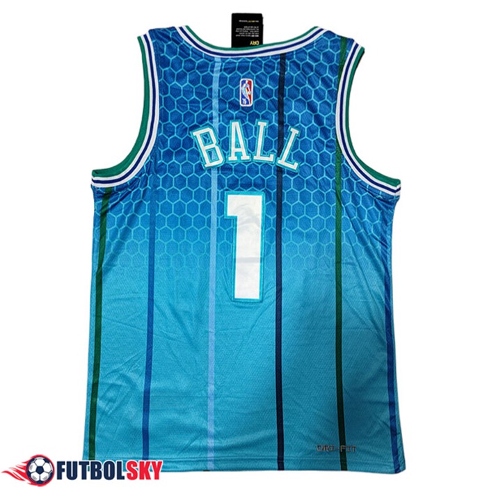 Comprar Camisetas Charlotte Hornets (BALL #1) 2022/23 Azul Baratas
