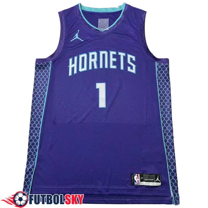 Comprar Camisetas Detroit Charlotte Hornets (BALL #1) 2022/23 Azul ...