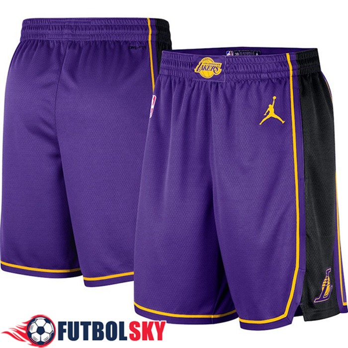 Comprar Cortos NBA Los Angeles Lakers Violeta/Negro Baratas En Madrid