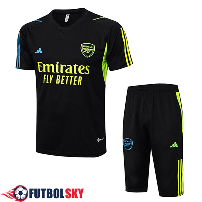 Comprar Camiseta Entrenamiento + Cortos Arsenal Negro 2023/2024 -03 Baratas