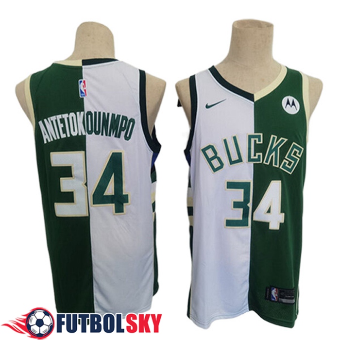 Comprar Camisetas Milwaukee Bucks (ANTETOKOUNMPO #34) 2023/24 Blanco ...