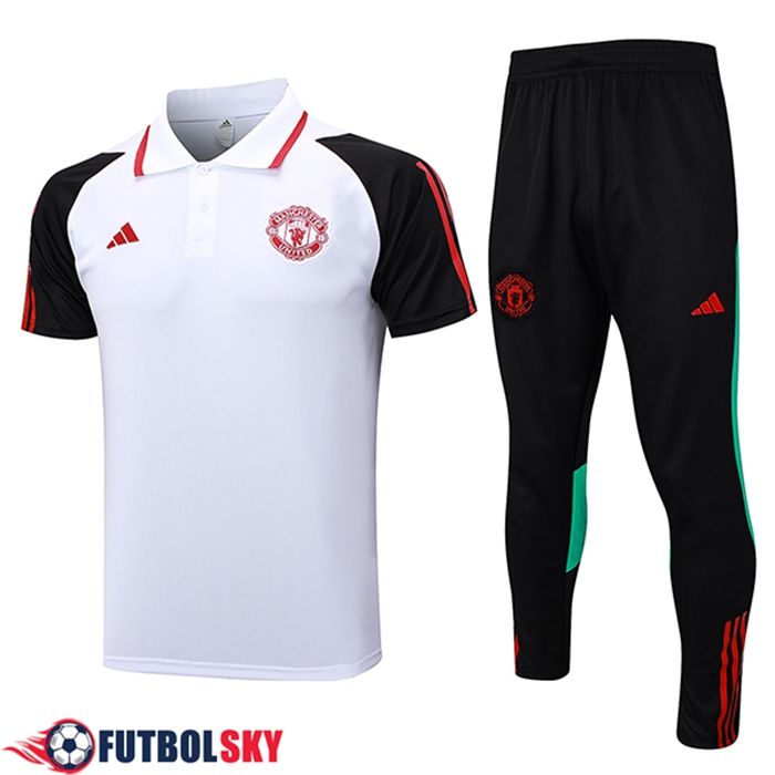 Comprar Camiseta Polo Manchester United Blanco 2023/2024 -03 Por Internet