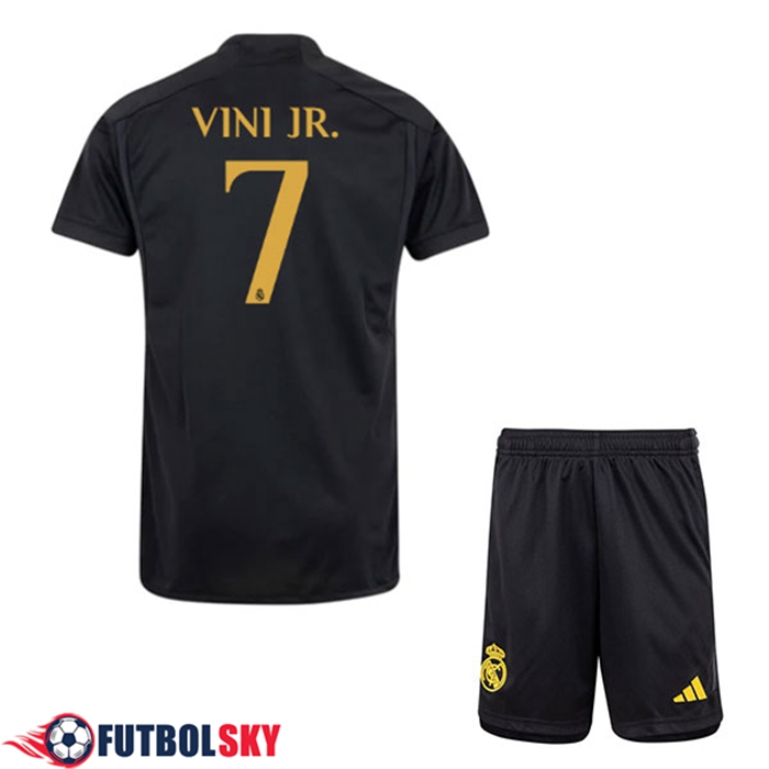 Comprar Camiseta Real Madrid (VINI JR. #7) Ninos 2023/2024 Tercera Oficiales Baratas